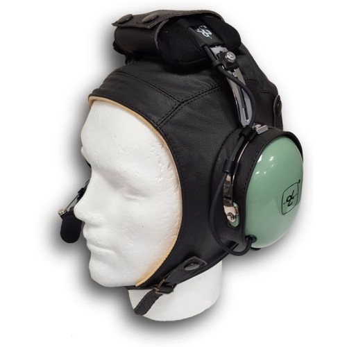 Leather Headset Flying HELMET