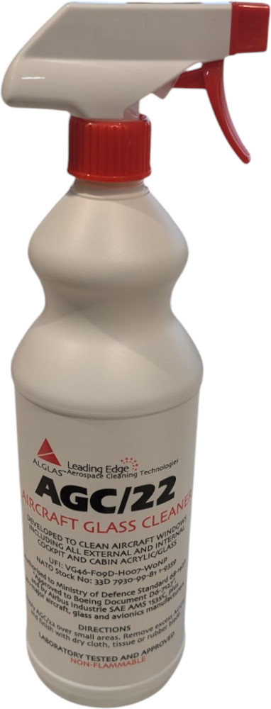 AGC 22 Aircraft Glass & Acrylic Cleaner 1L Spray bottle