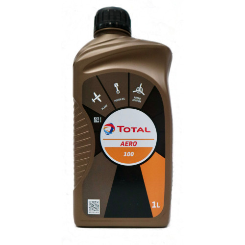Total Aero 100 Piston Engine Oil 1 Litre Bottle
