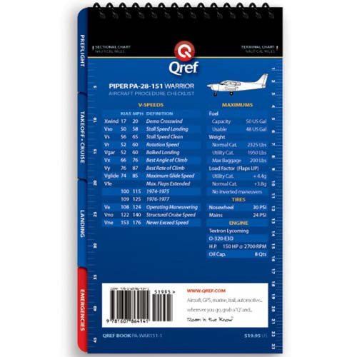 Piper Warrior 151 PA-28-151 Qref Checklist